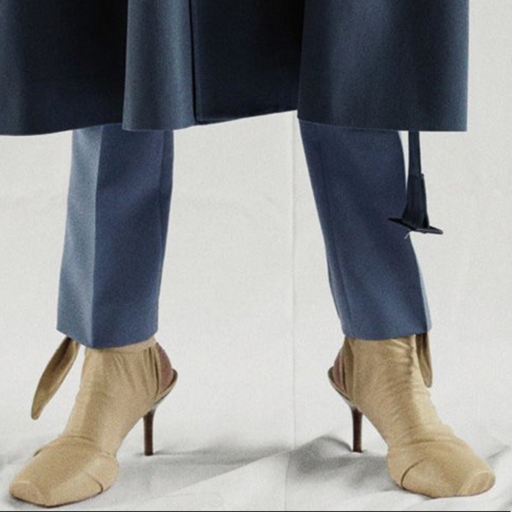Celine (Old) Wrapped Backless Ankle Boot Beige - Gem